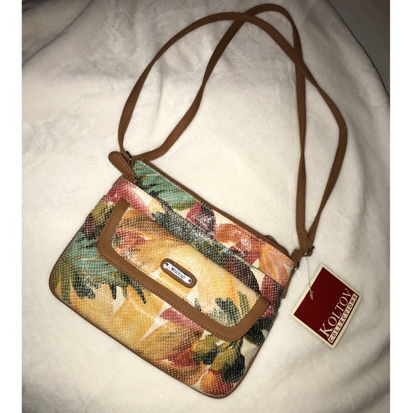 Bags | Koltov Collections Floral Crossbody Purse | Poshmark